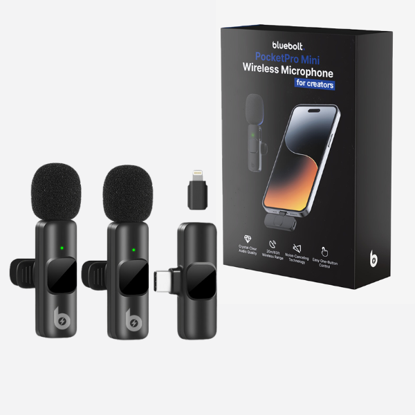 PocketPro Mini Wireless Mic for Creators – BlueBolt Chargers