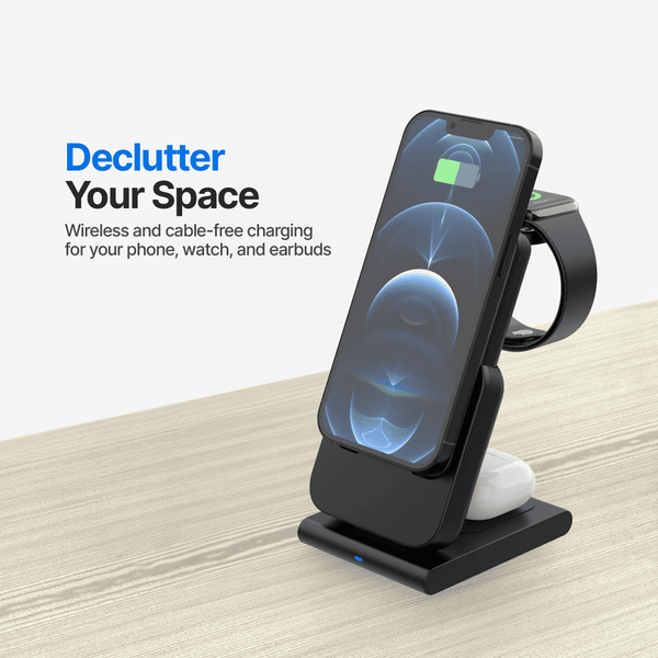 PowerMag 3-in-1 Magnetic Wireless Charger with Stand – BlueBolt Chargers