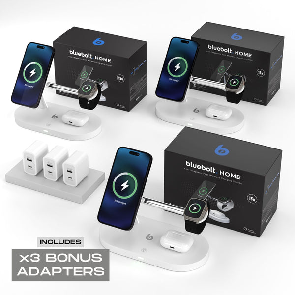 4-in-1 MagSafe Charging Station Triple Bundle – BlueBolt Chargers