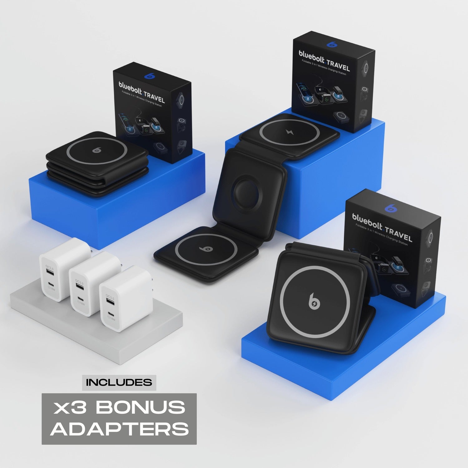 Foldable 3 in 1 Charging Station – BlueBolt Chargers